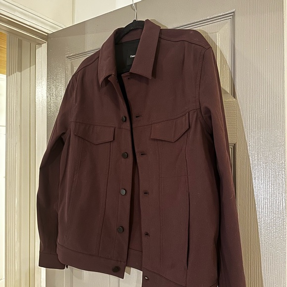 Theory | Jackets & Coats | Theory Mens Burgundy Jacket | Poshmark